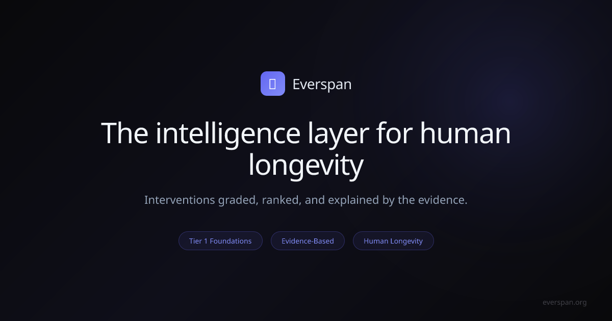 Everspan – Science-informed longevity, made accessible